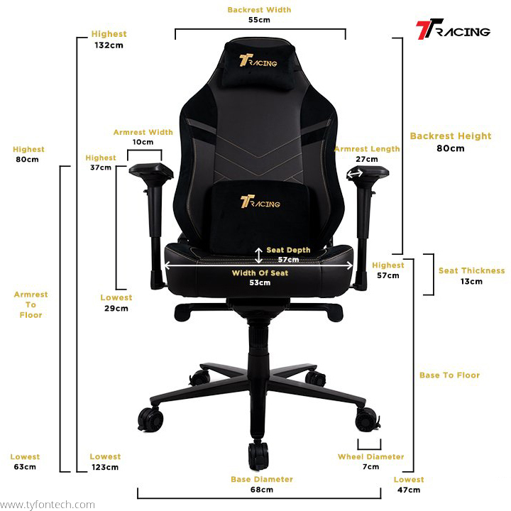 TTRacing Maxx Gaming Chair - Royal Black | Ready Stock 2 Years Official ...